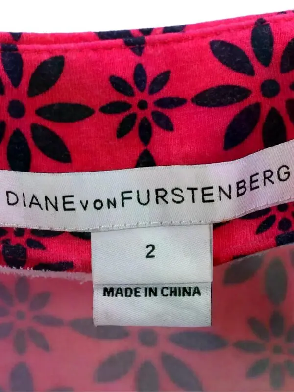 Diane Von Furstenberg Printed Wrap Mini Dress - Pink