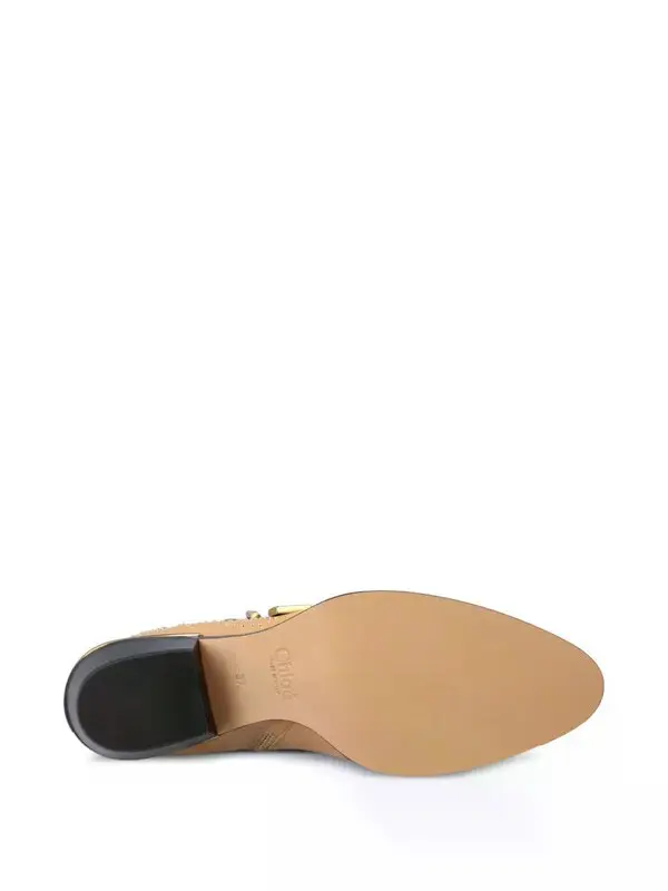 Chloé Susanna Buckle Studded Boots - Neutrals