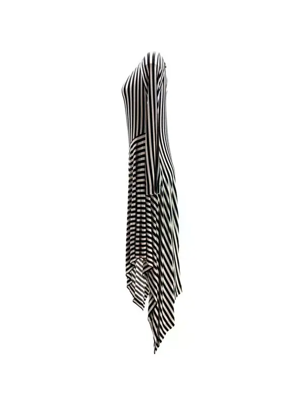 PETAR PETROV Striped Long-sleeved Midi Dress