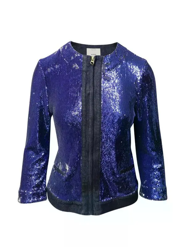 Pinko Sequin Embellished Denim Jacket
