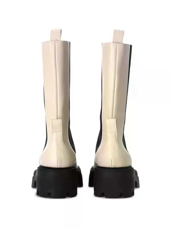 SERGIO ROSSI Milla Platform Leather Ankle Boots