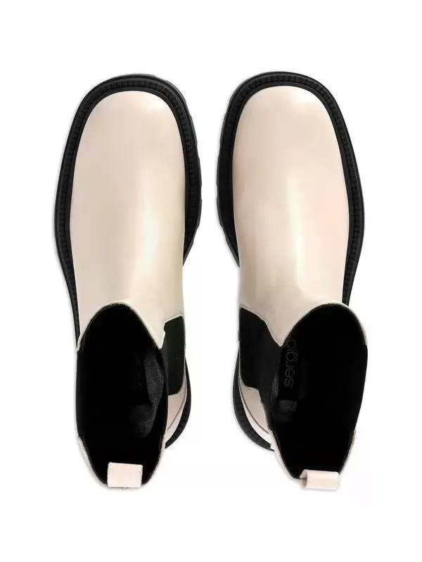 SERGIO ROSSI Milla Platform Leather Ankle Boots