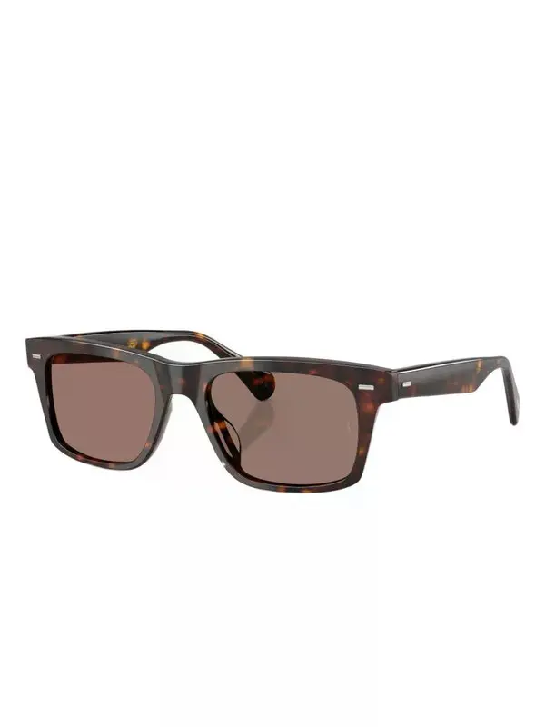 Oliver Spencer Tortoiseshell Rectangle-frame Sunglasses
