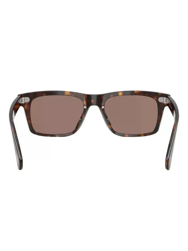 Oliver Spencer Tortoiseshell Rectangle-frame Sunglasses