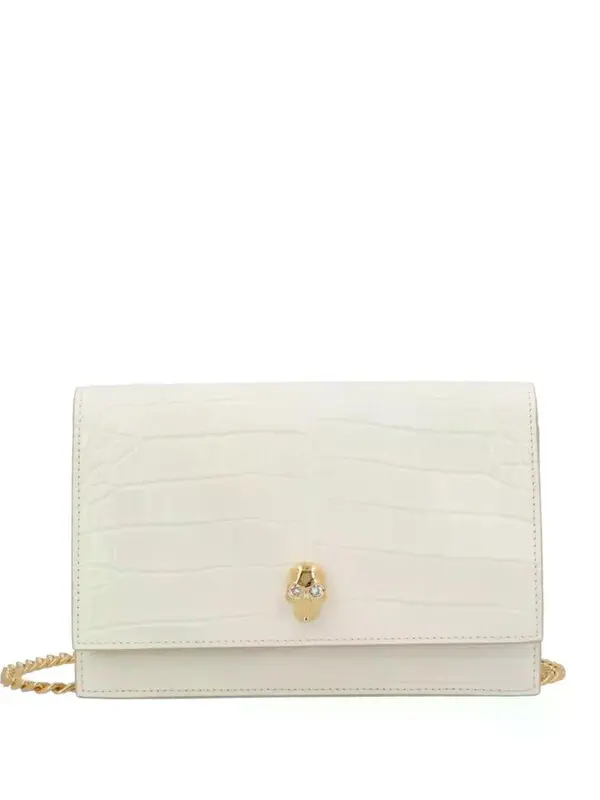 Alexander McQueen Skull Cross Body Bag - White