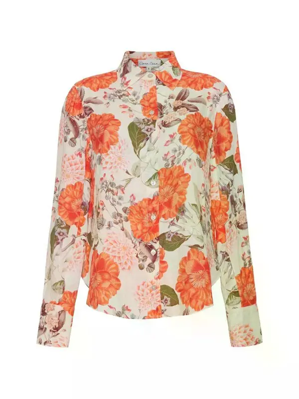 Cara Cara Perfect Floral-pattern Shirt - Neutrals