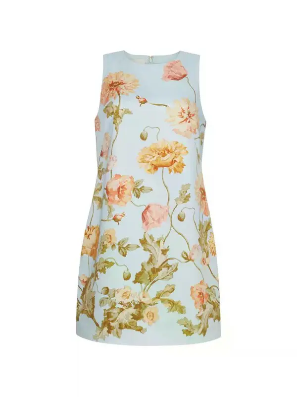 Cara Cara Mackenzie Floral-print Mini Dress - Blue