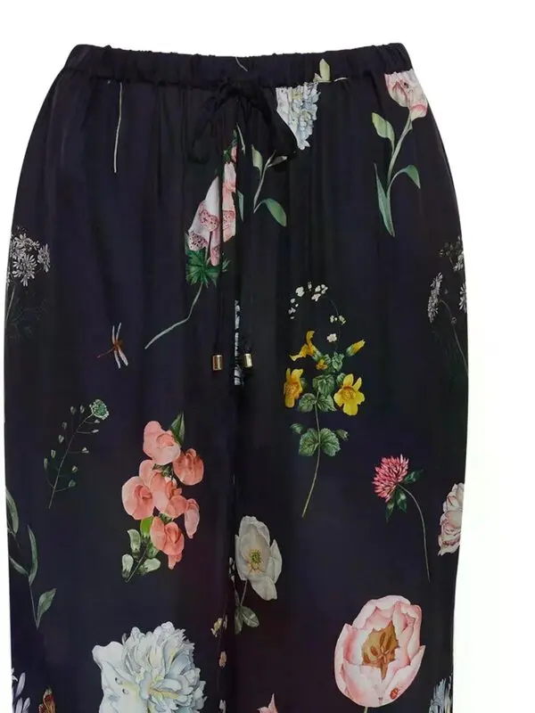 Cara Cara Floral-print Trousers - Blue