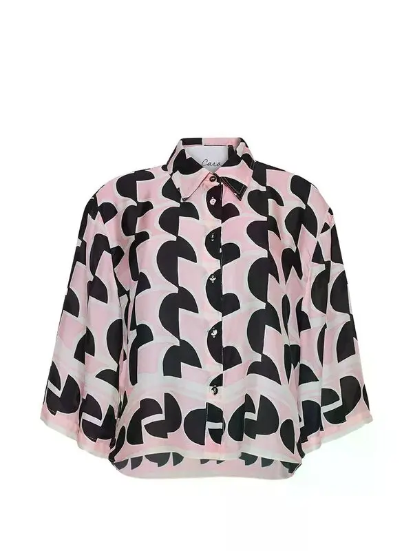 Cara Cara Calvia Geometric-print Top - Pink