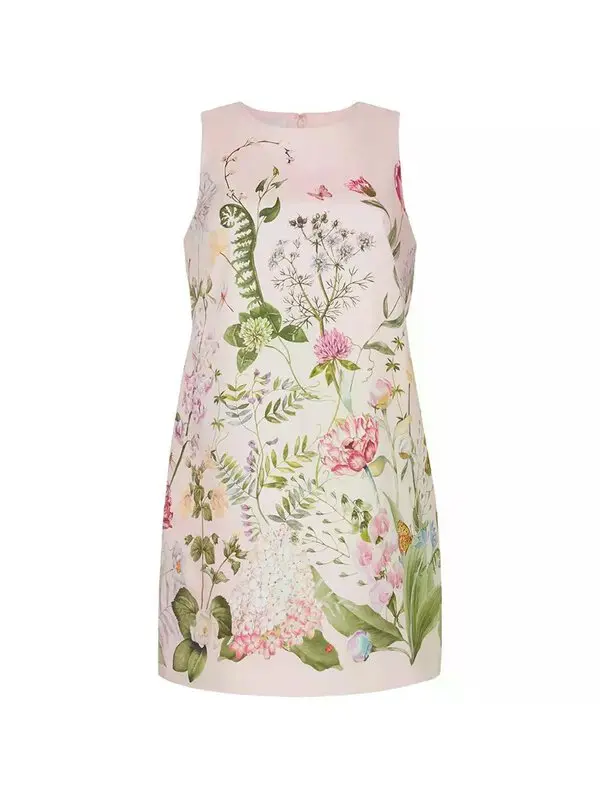 Cara Cara Mackenzie Bloomsfield Floral-print Mini Dress - Neutrals
