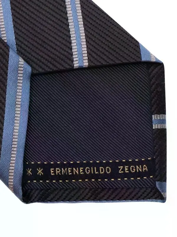 Zegna Striped Silk Necktie