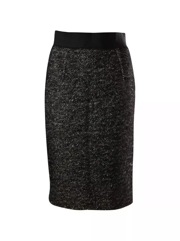Giambattista Valli Tweed Pencil Midi Skirt - Grey