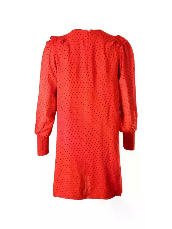 GANNI Polka Dot Ruffled Dress