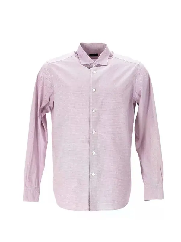 Zegna Check Cotton Shirt - Purple