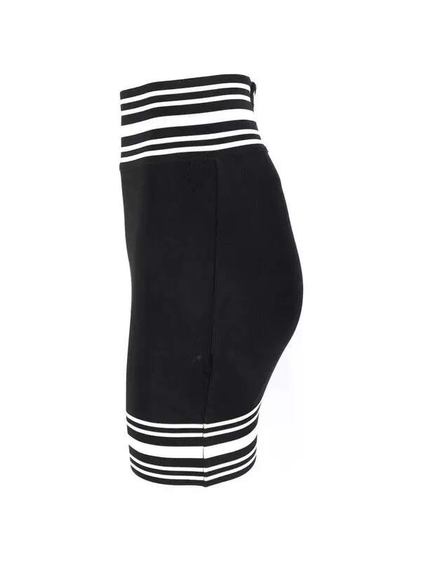 Balmain Striped Knitted Mini Skirt