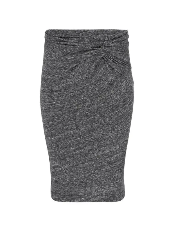 IRO PARIS Knot-detail Fitted Skirt - Grey