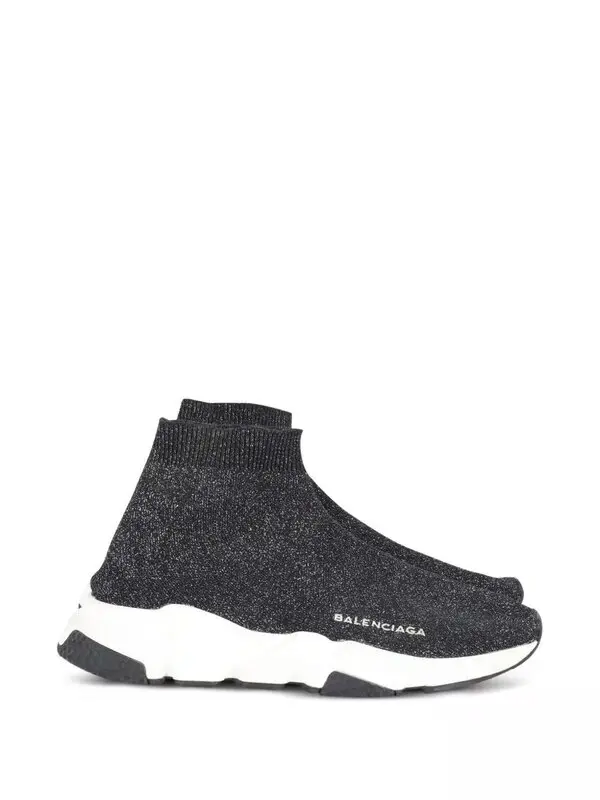 Balenciaga Logo-detail Sneakers - Black