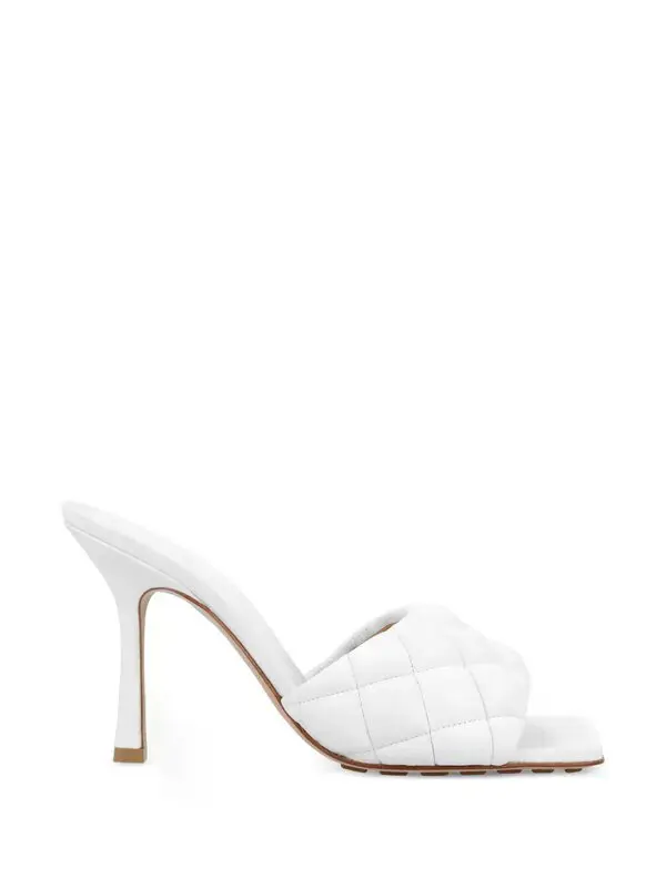 Bottega Veneta Quilted Leather Sandals - White