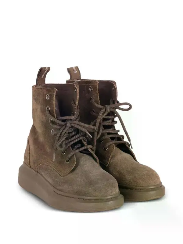 Alexander McQueen Lace-up Suede Boots