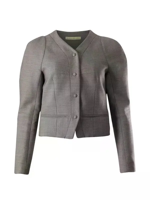 Balenciaga Puff-sleeve Jacket - Grey