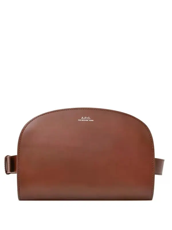 A.p.c. Demi-lune Leather Belt Bag - Brown