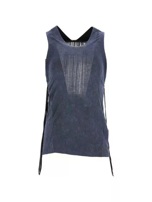 Theory Fringed Sleeveless Top - Blue