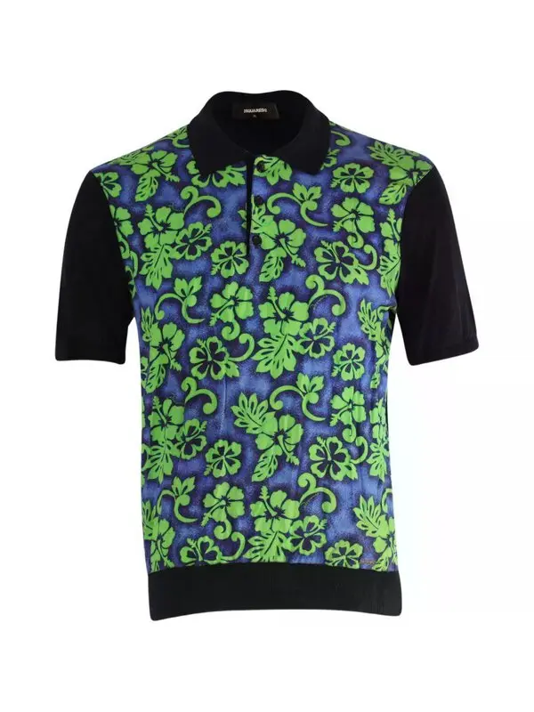 Dsquared2 Flower-print Polo Shirt