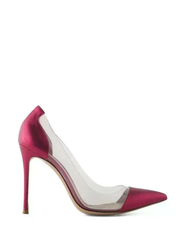 GIANVITO ROSSI Pointy Leather Pumps - Pink