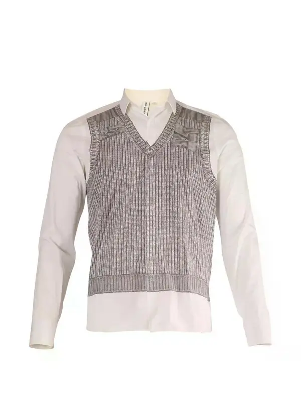Neil Barrett Knitted-vest Shirt - White