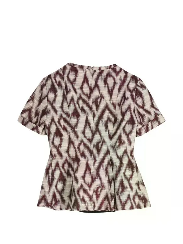 Ba&sh Peplum Print Top