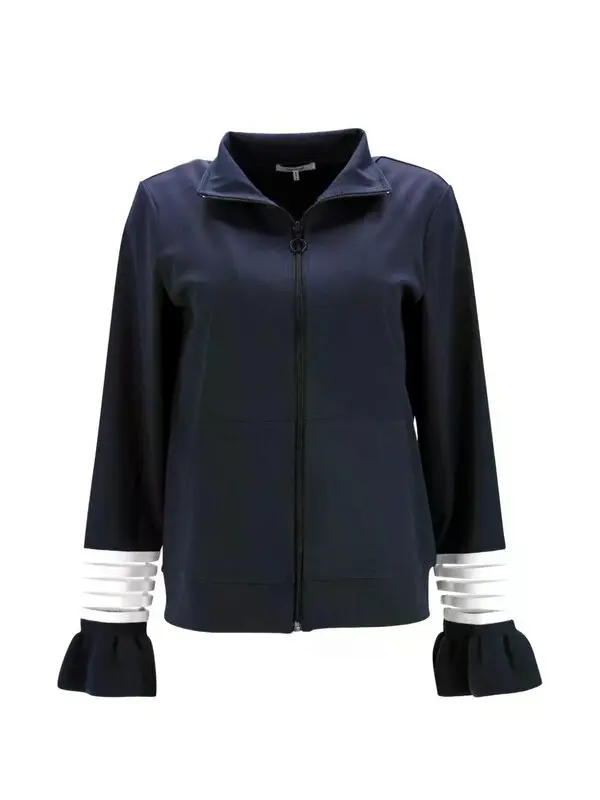 GANNI Presbourg Zip-up Bell-shaped Jacket - Blue
