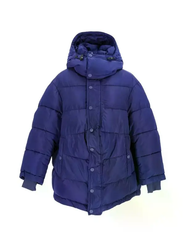 Balenciaga Buttoned Padded Jacket - Blue