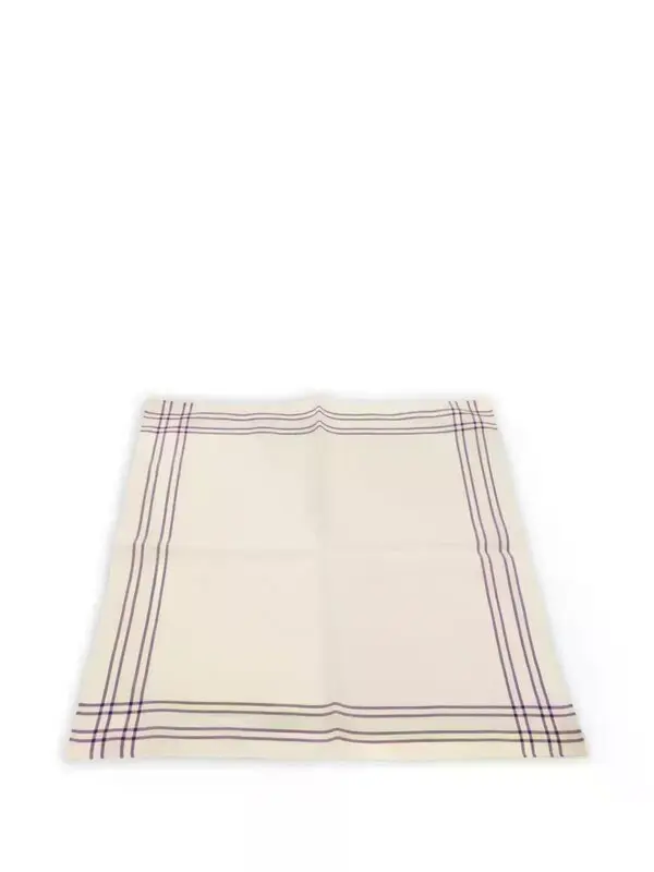 Ermenegildo Zegna Striped Silk Pocket Square - Neutrals