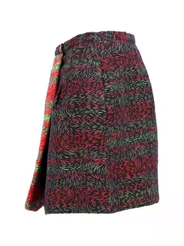 Kenzo Graphic-print Wrap Mini Skirt