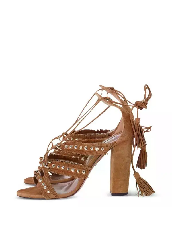 AQUAZZURA Tassel Gladiator Sandals - Brown