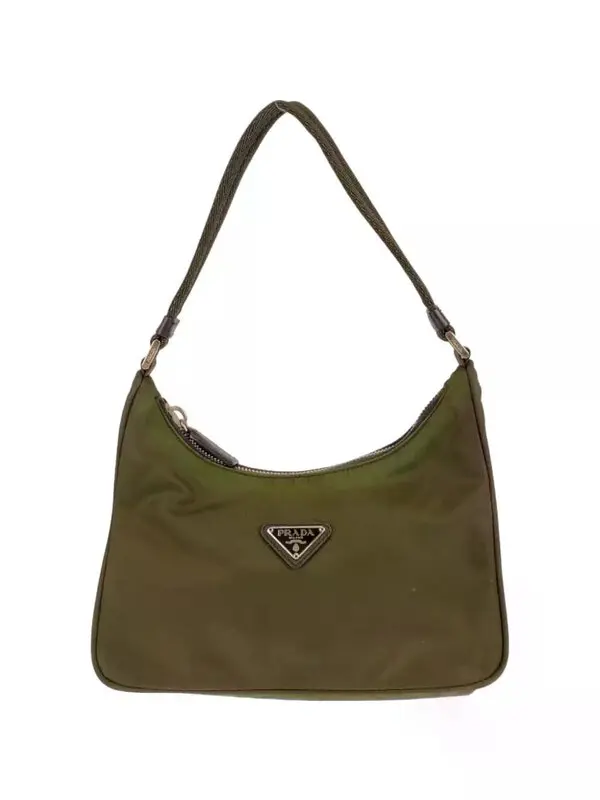 Prada Mini Logo-detail Handbag - Green