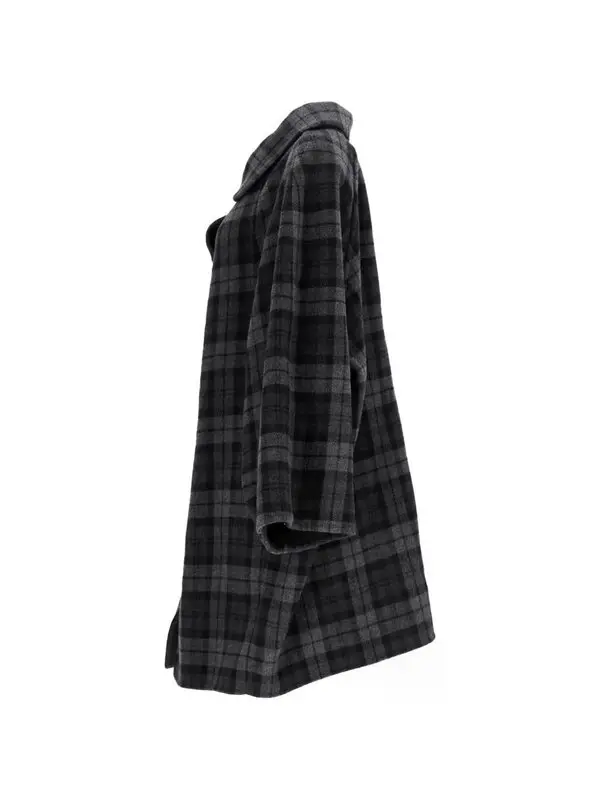 Balenciaga Flannel Checked Coat