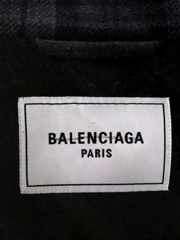 Balenciaga Flannel Checked Coat