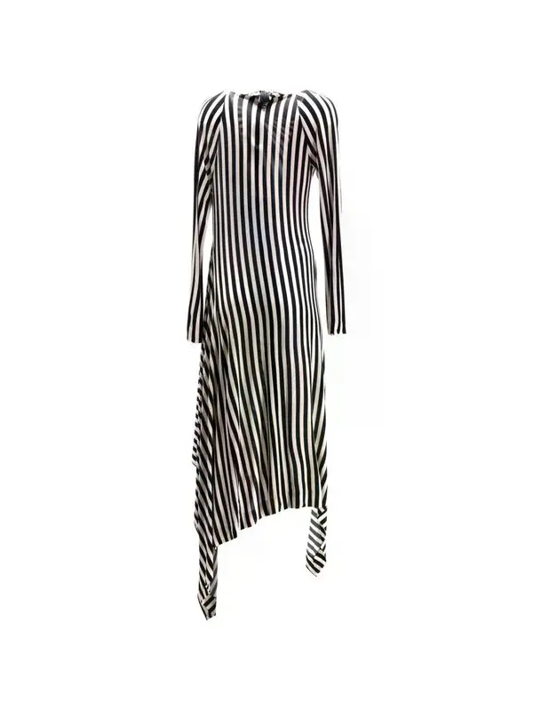 PETAR PETROV Striped Long-sleeved Midi Dress
