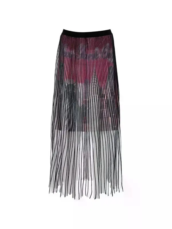 Balenciaga New York City Pleated Midi Skirt - Pink