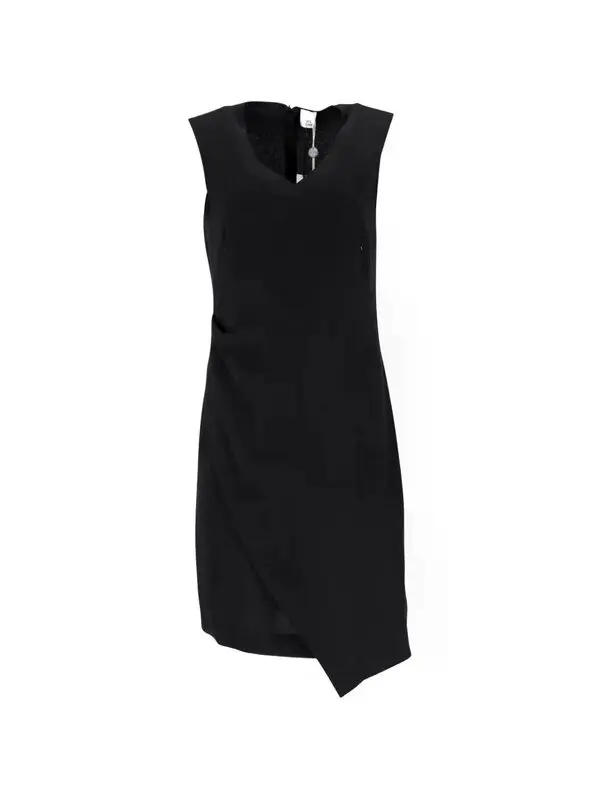 Iris & Ink Sleeveless V-neck Mini Dress - Black