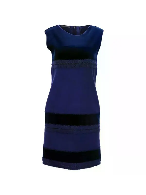 Alberta Ferretti Sleeveless Colourblock Midi Dress - Blue