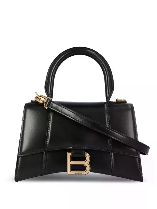 Balenciaga Xs Hourglass Tote Bag - Black
