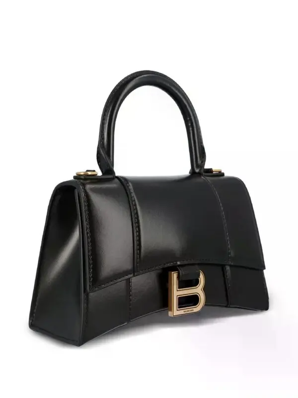Balenciaga Xs Hourglass Tote - Black
