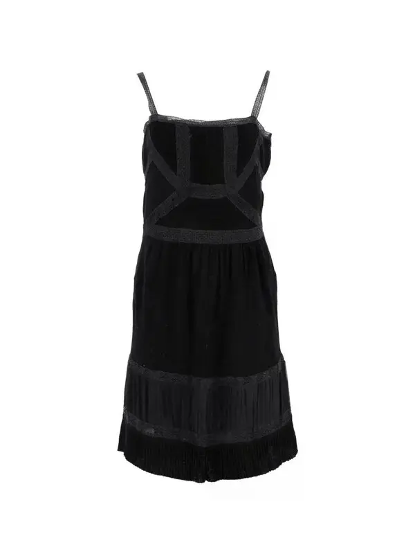 Moschino Lace-trim Sleeveless Mini Dress - Black