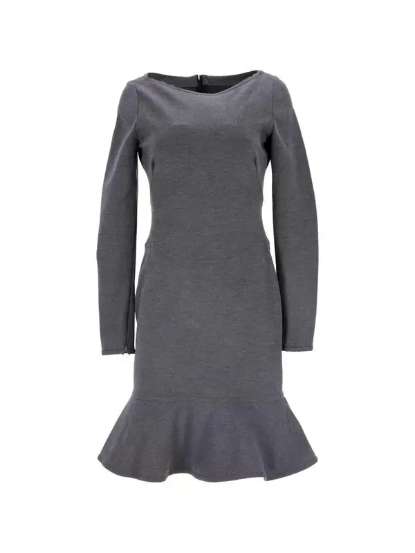 MARIO VALENTINO VINTAGE Flared-hem Wool Dress - Grey
