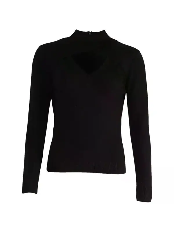 Michael Kors V-neck Long-sleeves Top - Black