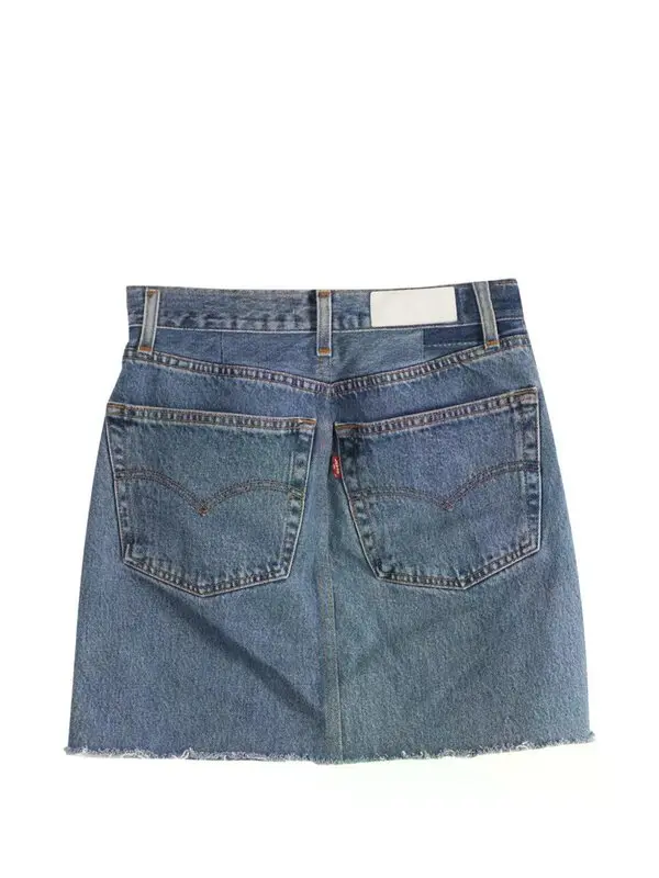 RE/DONE Customised Levi’s Front-zip Mini Denim Skirt