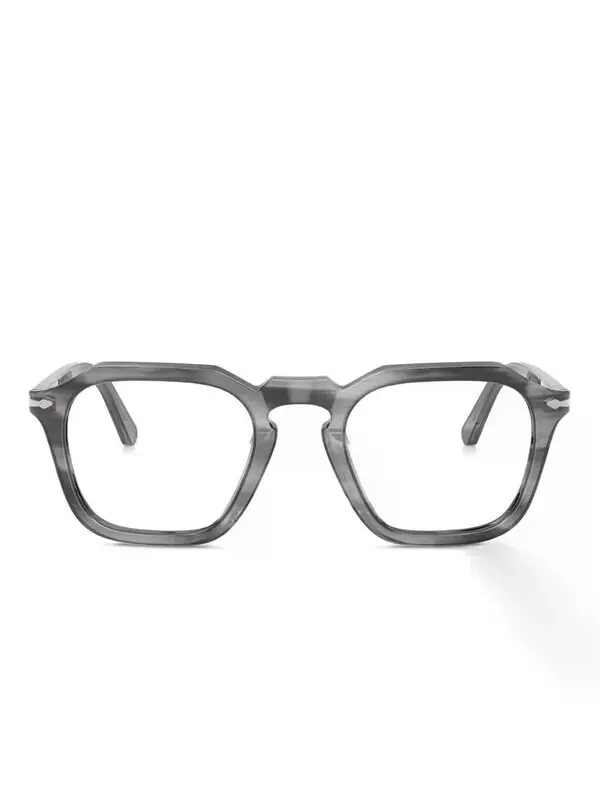 Persol Geometric Frame Eyeglasses - Grey