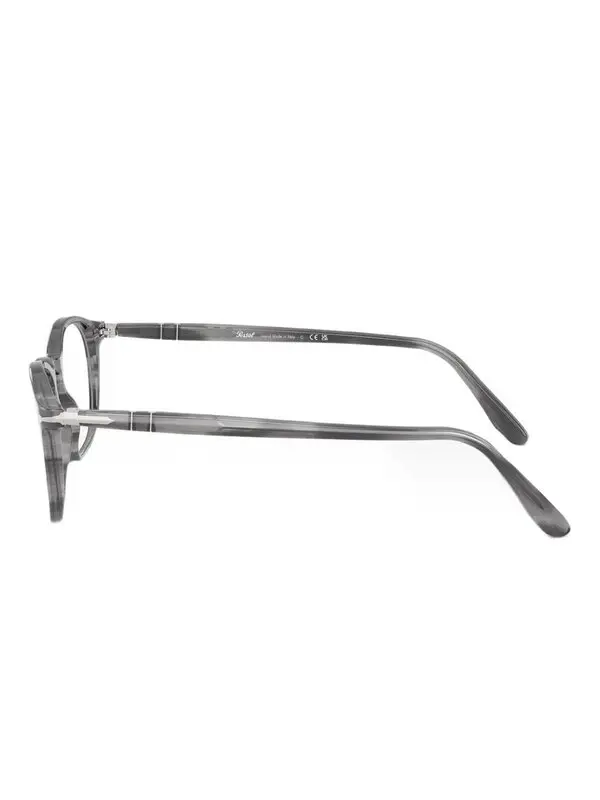 Persol Acetate Round Frame Eyeglasses - Grey